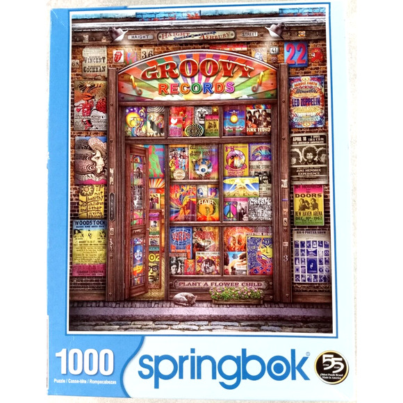 Springbok | Games | Groovy Records 00 Piece Jigsaw Puzzle Springbook ...